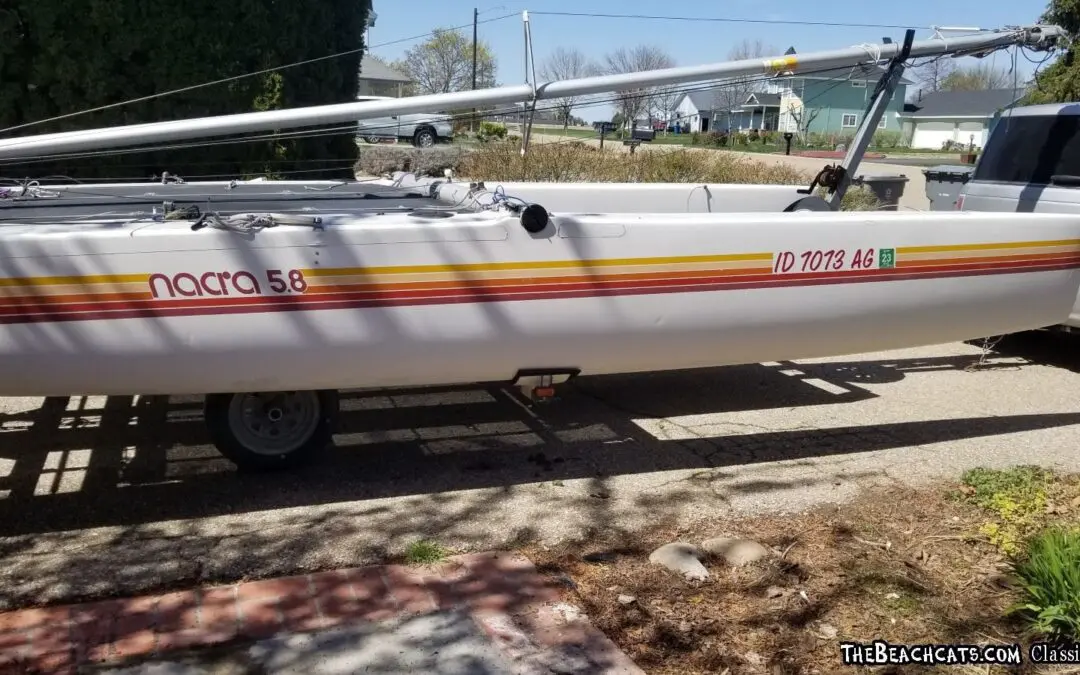 1987 Nacra 5.8 with standard rigging | TheBeachcats.com